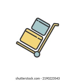 Delivery Box Icon Vector On White Stock Vector (Royalty Free ...