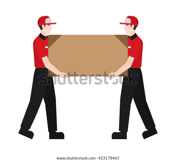 Delivery Boy Man Vector Illustration Delivery Stock Vector (Royalty ...