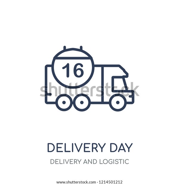 Delivery Day Icon Delivery Day Linear Stock Vector (Royalty Free ...