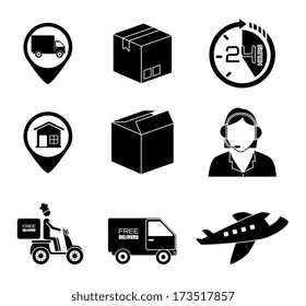 Delivery Design Over White Background Vector Stock Vector (Royalty Free ...
