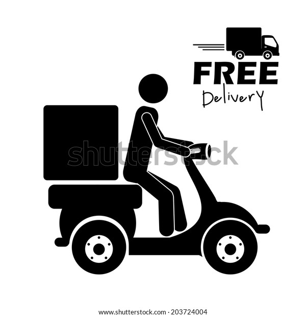 Delivery Design Over White Background Vector Stock Vector (Royalty Free ...