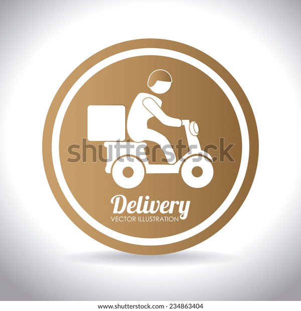 Delivery Design Over White Background Vector Stock Vector (Royalty Free ...