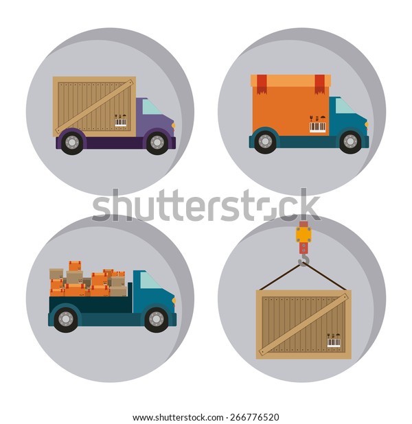 Delivery Design Over White Background Vector Stock Vector (Royalty Free ...