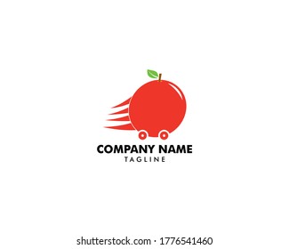 Delivery Fast Orange Fruit Logo Template Stock Vector (Royalty Free ...