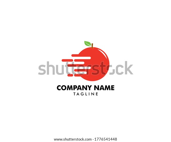 Delivery Fast Orange Fruit Logo Template Stock Vector (Royalty Free ...