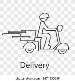 Delivery Icon On Transparency Background Vector Stock Vector (Royalty ...