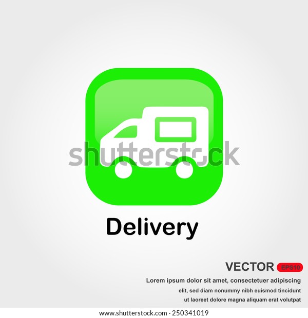 Delivery Icon White Background Stock Vector (Royalty Free) 250341019 ...