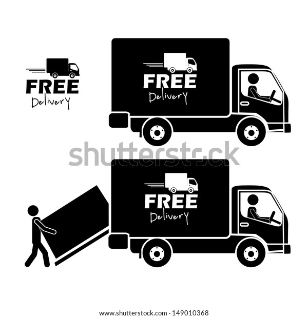 Delivery Icons Over White Background Vector Stock Vector (Royalty Free ...