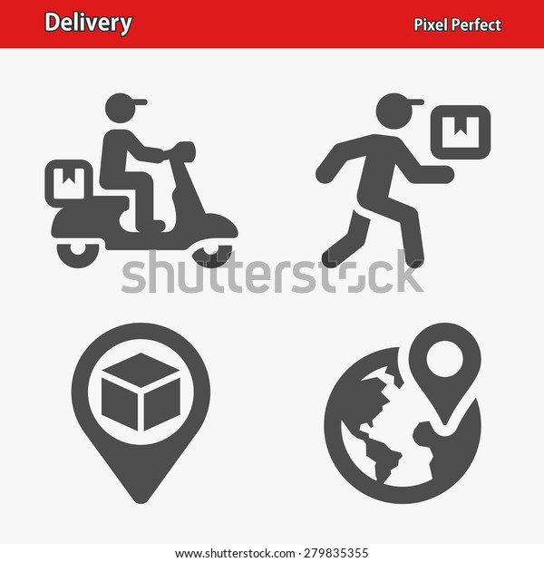 Iconos de entrega. Iconos perfectos para: vector de stock (libre de ...