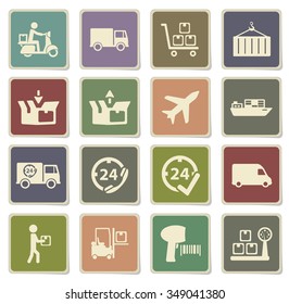 Delivery Label Icons Web Stock Vector (Royalty Free) 349041380 ...