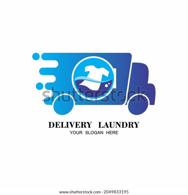 Delivery Laundry Logo Suitable Laundry Services Stock Vector (Royalty ...