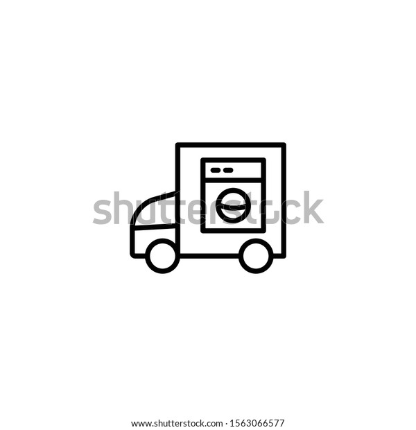Delivery Laundry Truck Icon Vector Illustration Stock Vector (Royalty ...