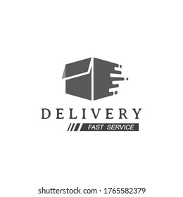 Delivery Logo Fast Moving Box Symbol Stock Vector (Royalty Free ...
