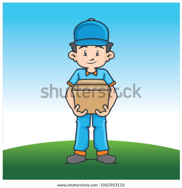 Delivery Mascot Illustration Stock Vector (Royalty Free) 1062903110 ...