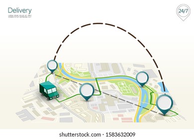 96,724 Delivery on map Images, Stock Photos & Vectors | Shutterstock