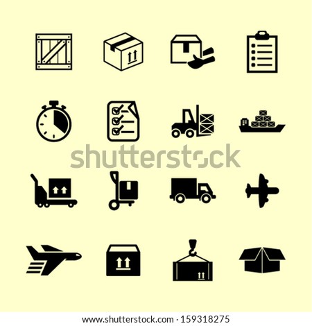 Delivery Pictogram Stock Vector (Royalty Free) 159318275 - Shutterstock