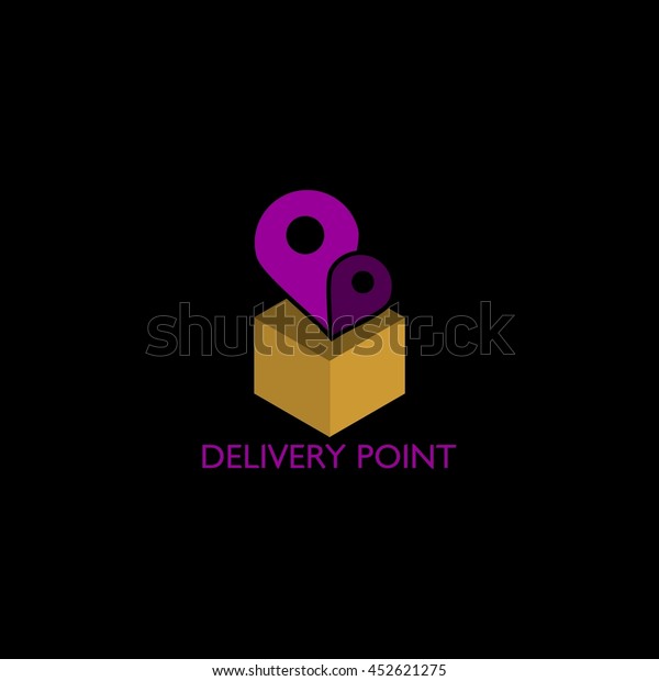 Delivery Point Logo Design Template Vector: เวกเตอร์สต็อก (ปลอดค่า ...
