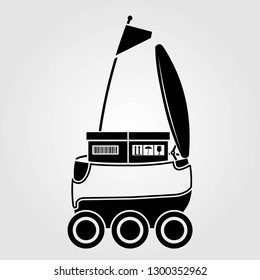 Delivery Robot Icon Isolated On White Stock Vector (Royalty Free ...