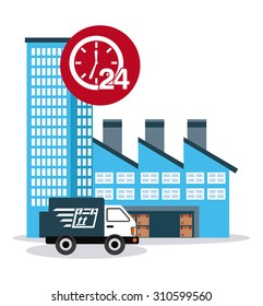 Delivery Service Design Vector Illustration Eps10 Stock Vector (Royalty ...