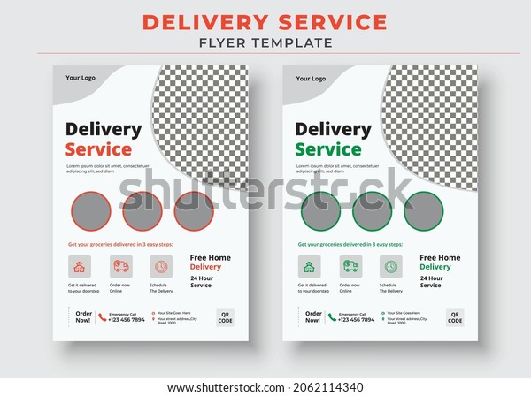 Delivery Service Flyer Fast Delivery Flyer Stock Vector (Royalty Free ...