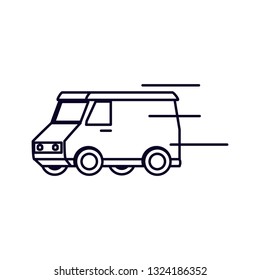 Delivery Service Van Icon Stock Vector (Royalty Free) 1324186352 ...