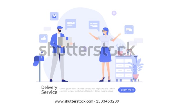 Delivery Service Vector Illustration Concept Suitable Stock Vector ...