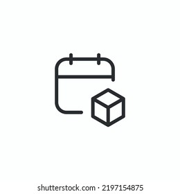 Delivery Shipping Order Schedule Icon Stock Vector (Royalty Free ...