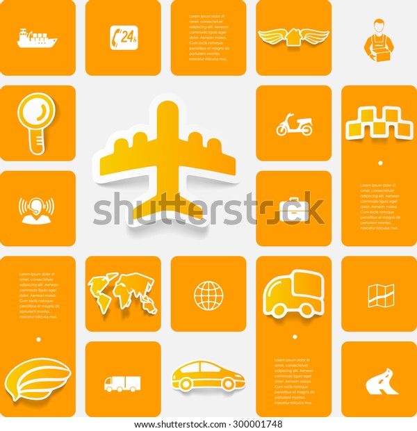 Delivery Sticker Infographic Stock Vector (Royalty Free) 300001748 ...