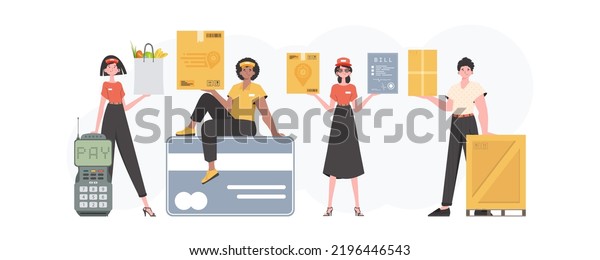 Delivery Team Ready Made Poster On Stock Vector (Royalty Free ...