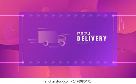 Delivery Template Web Banner Business Presentation Stock Vector ...