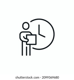 Delivery Time Receiver Human Person Stock Vector (Royalty Free ...