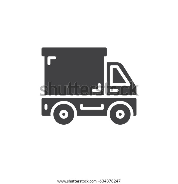 Delivery Truck Lorry Icon Vector Filled Stock Vector (Royalty Free ...
