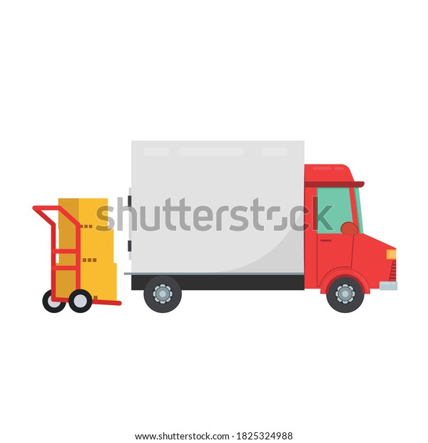 Delivery Vehicles Box Cartoon Vector Free Stock Vector (Royalty Free ...
