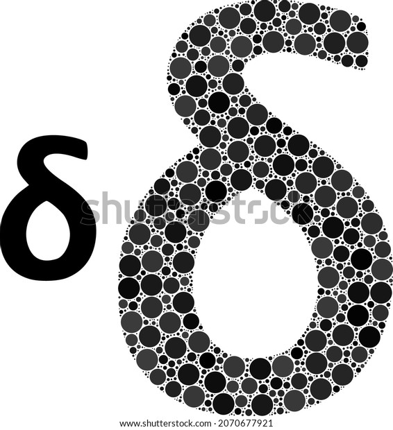 Delta Greek Lowercase Symbol Vector Collage Stock Vector (Royalty Free ...