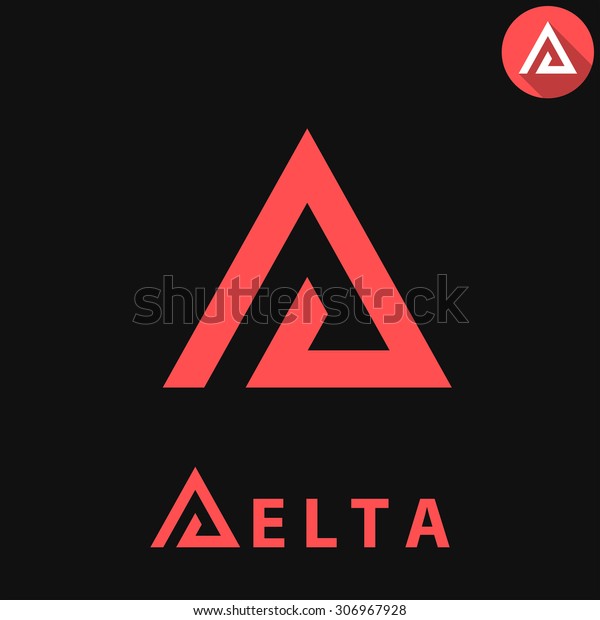 Delta Letter Logo Template On Dark Stock Vector (Royalty Free) 306967928