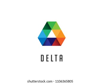 Delta Triangle Logo Sign 3d Vector Stock Vector (Royalty Free ...