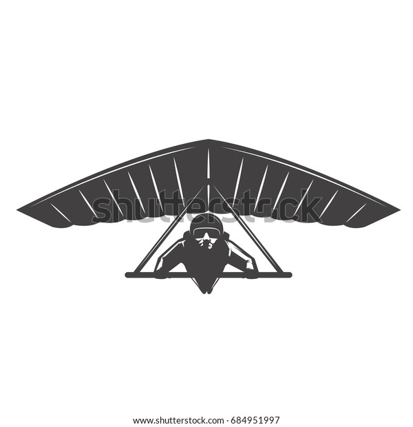 Deltaplan Illustration Isolated On White Background Stock Vector ...