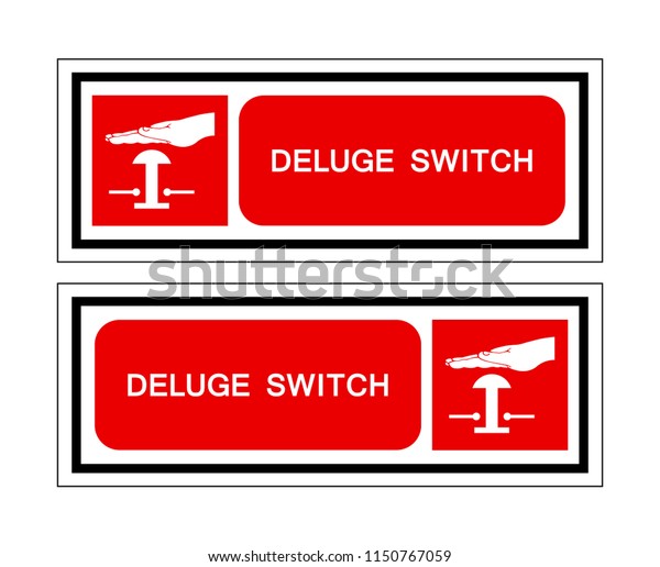 Deluge Switch Symbol Sign Vector Illustration Stock Vector (Royalty ...