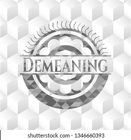 Demeaning Grey Emblem Cube White Background Stock Vector (Royalty Free ...