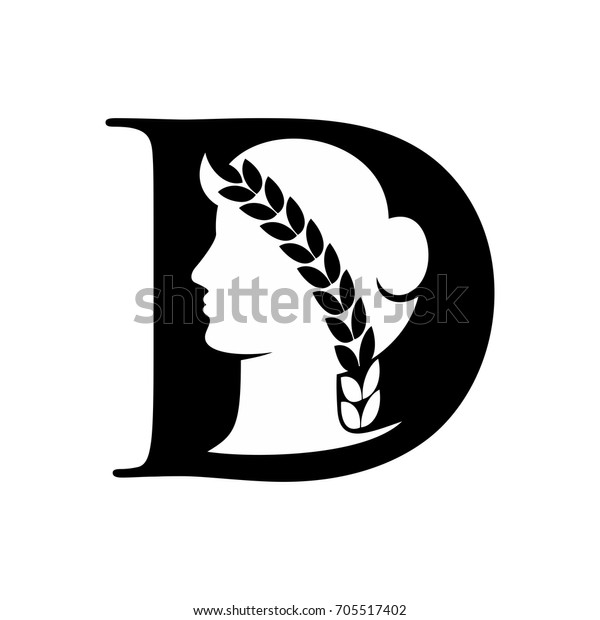 Demeter Vector Logo Silhouette Vector Letter: เวกเตอร์สต็อก (ปลอดค่า ...