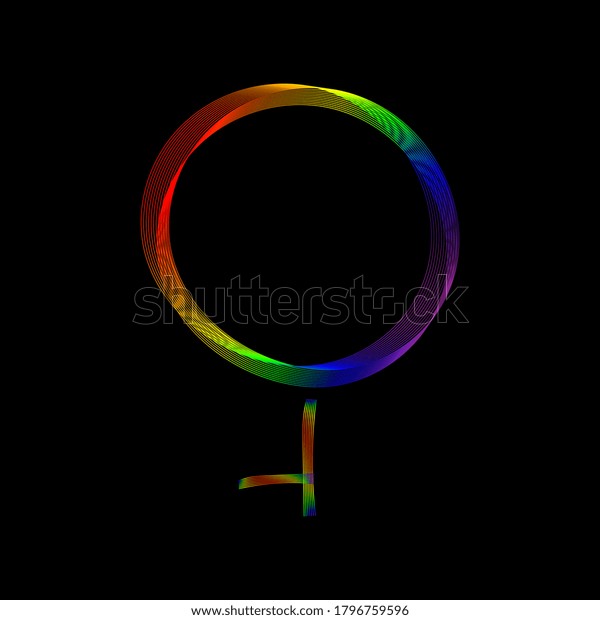Demigirl Outline Vector Icon Symbol Logo Stock Vector (Royalty Free ...