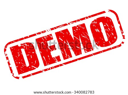 DEMO Red Stamp Text On White Stock Vector (Royalty Free) 340082783 ...