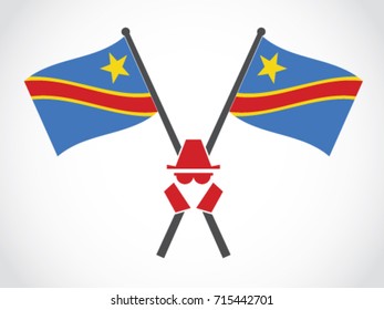 Democratic Republic Congo Emblem Undercover Stock Vector (Royalty Free ...