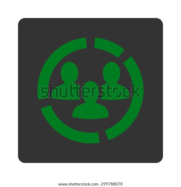 Demography Diagram Icon Vector Style Green Stock Vector (Royalty Free ...