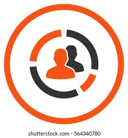 Demography Diagram Vector Icon Style Bicolor Stock Vector (Royalty Free ...