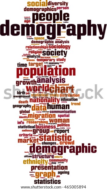 Demography Word Cloud Concept Vector Illustration Stock Vector (Royalty ...