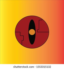 Demon Eye Red Vector Art Stock Vector (Royalty Free) 1553315132