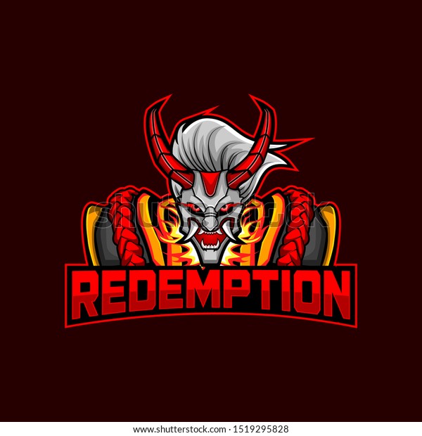 Demon Mascot Logo Gaming Stream Channel Stock Vector (Royalty Free ...