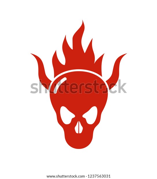 Demon Skull Icon Stock Vector (Royalty Free) 1237563031 | Shutterstock