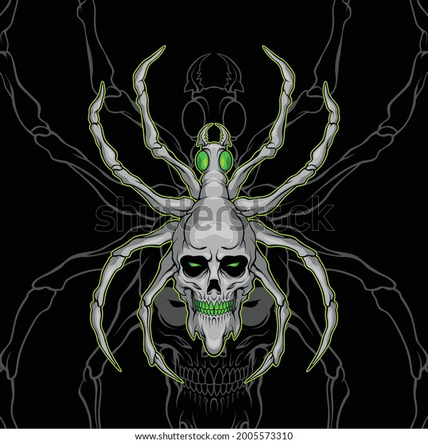 Demon Skull Spider Vector Commercial Use Stock Vector (Royalty Free ...
